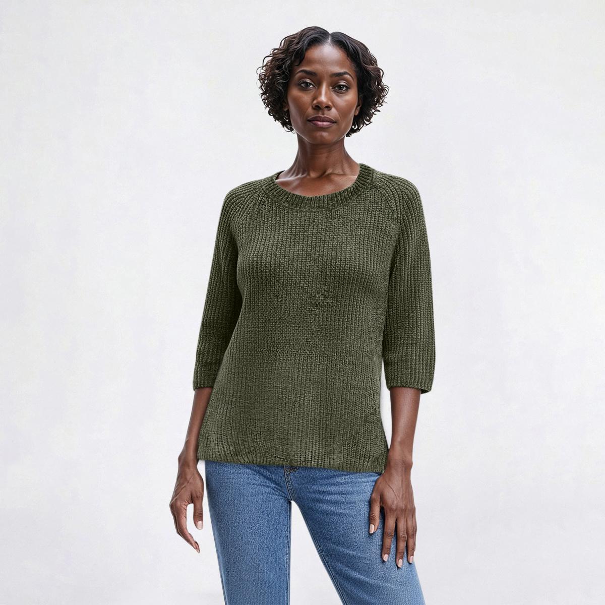 Click here for Womens Architect(R) 3/4 Sleeve Chenille Sweater prices